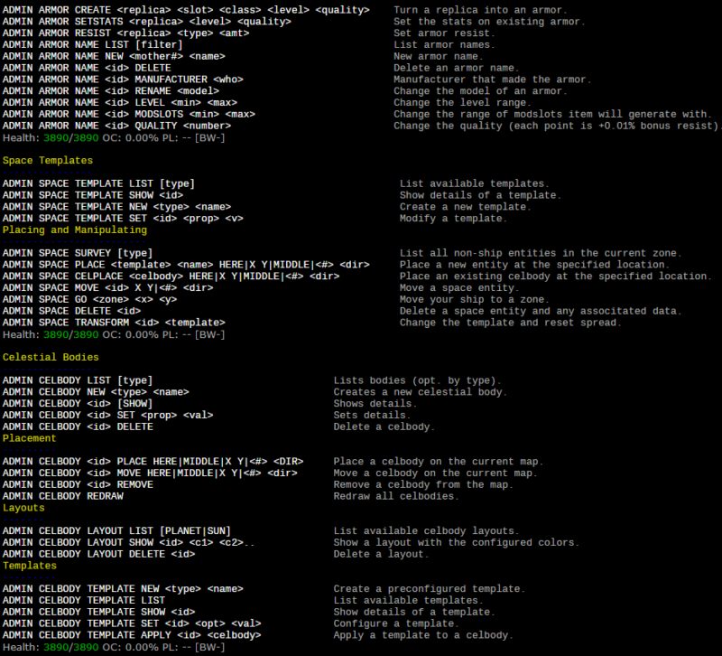 An Update and Admin Commands - Starmourn